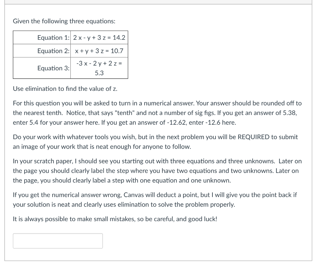 Solved Given the following three equations: Equation 1: 2 x | Chegg.com