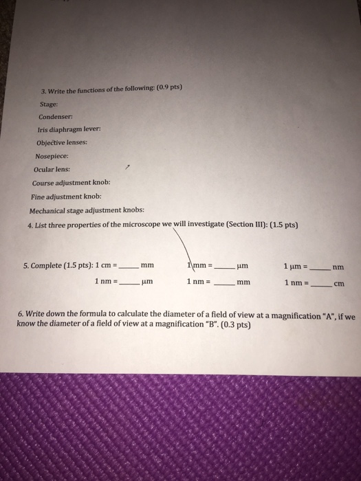 Solved 3. Write the functions of the following: (0.9 pts) | Chegg.com