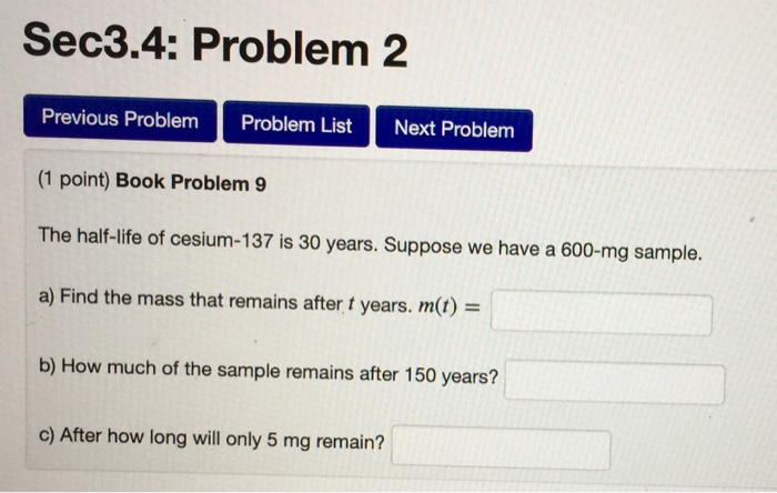 Solved Sec3.4: Problem 2 Previous Problem Problem List Next | Chegg.com