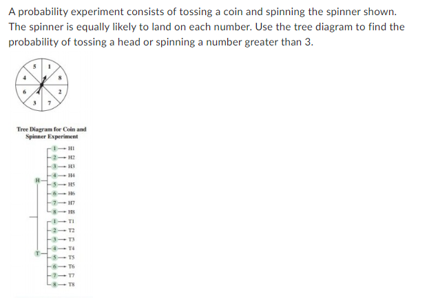 Solved A probability experiment consists of tossing a coin | Chegg.com