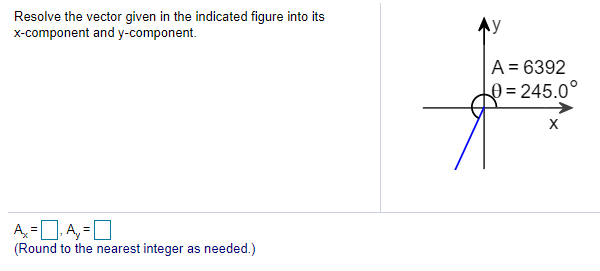 Solved Resolve the vector given in the indicated figure into | Chegg.com