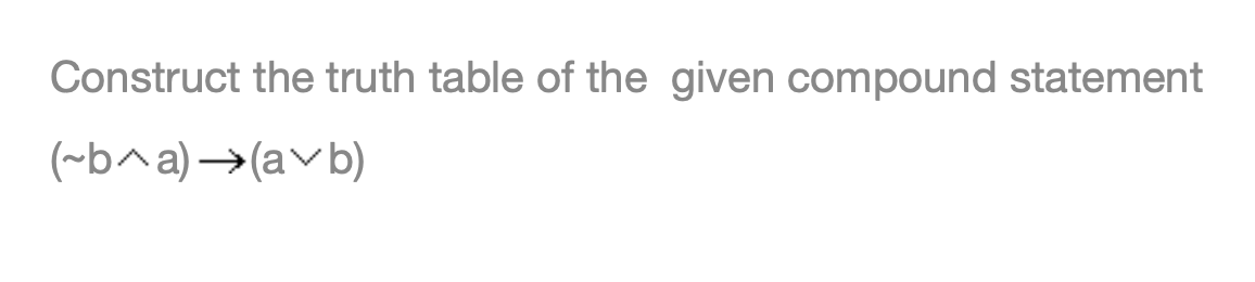 Solved Construct the truth table of the given compound | Chegg.com