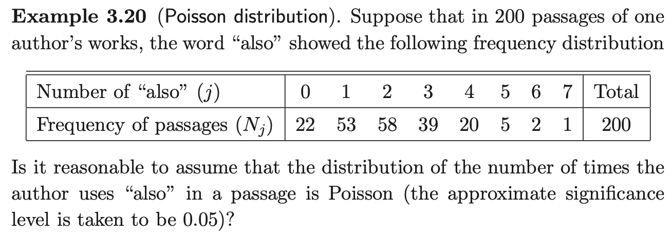 Solved Example 3.20 (Poisson distribution). Suppose that in | Chegg.com