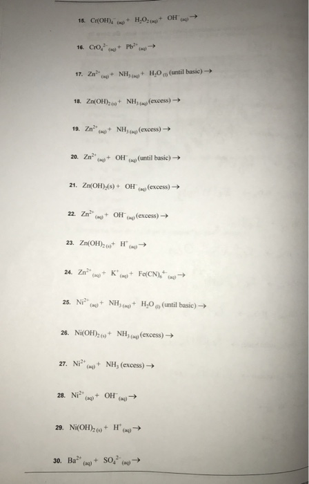 Solved Complete and balance the following equations in net | Chegg.com