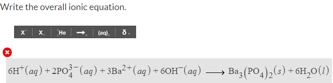 Solved Write the overall ionic equation for H3PO4(aq) + | Chegg.com