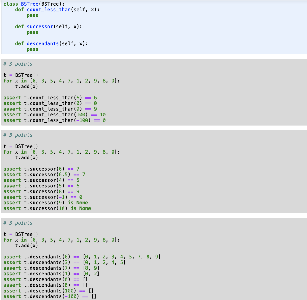 Exercise 1: BSTree operations For this exercise | Chegg.com