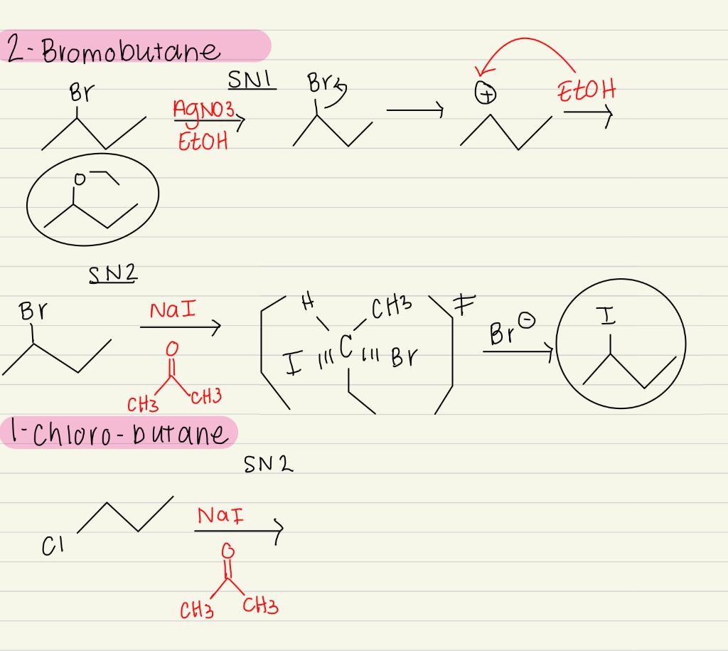Solved 2-Bromobutane SNI EtOH AgNO3 | Chegg.com