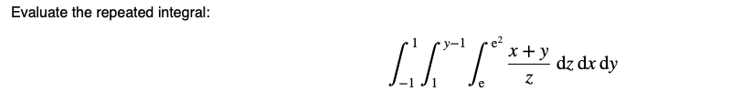 Solved Evaluate the repeated | Chegg.com
