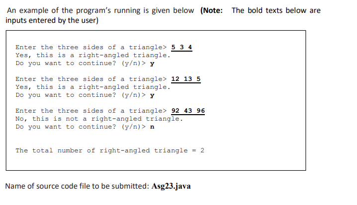 Solved 3. A right-angled triangle is a triangle in which one | Chegg.com
