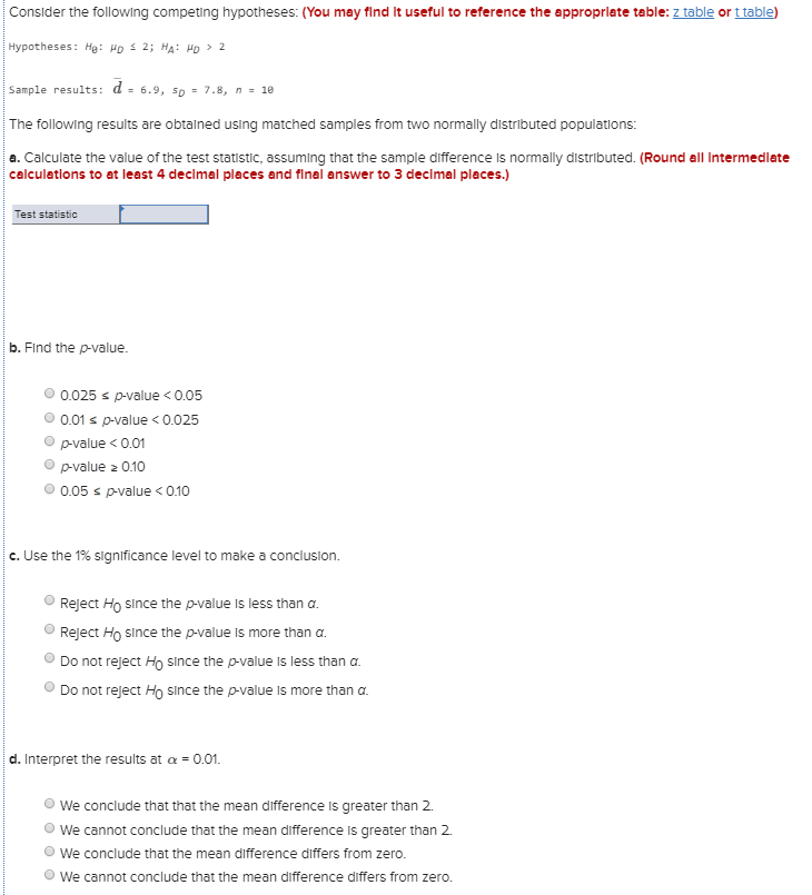 Solved Consider the following competing hypotheses: (You may | Chegg.com