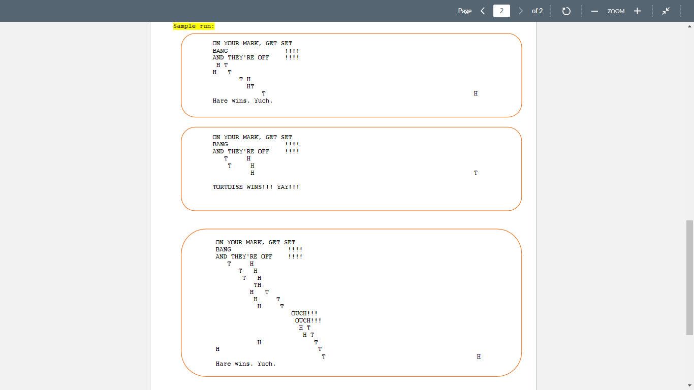 Page 1 > of 2 ZOOM + CIS2107_Lab06: "Race" Points: | Chegg.com