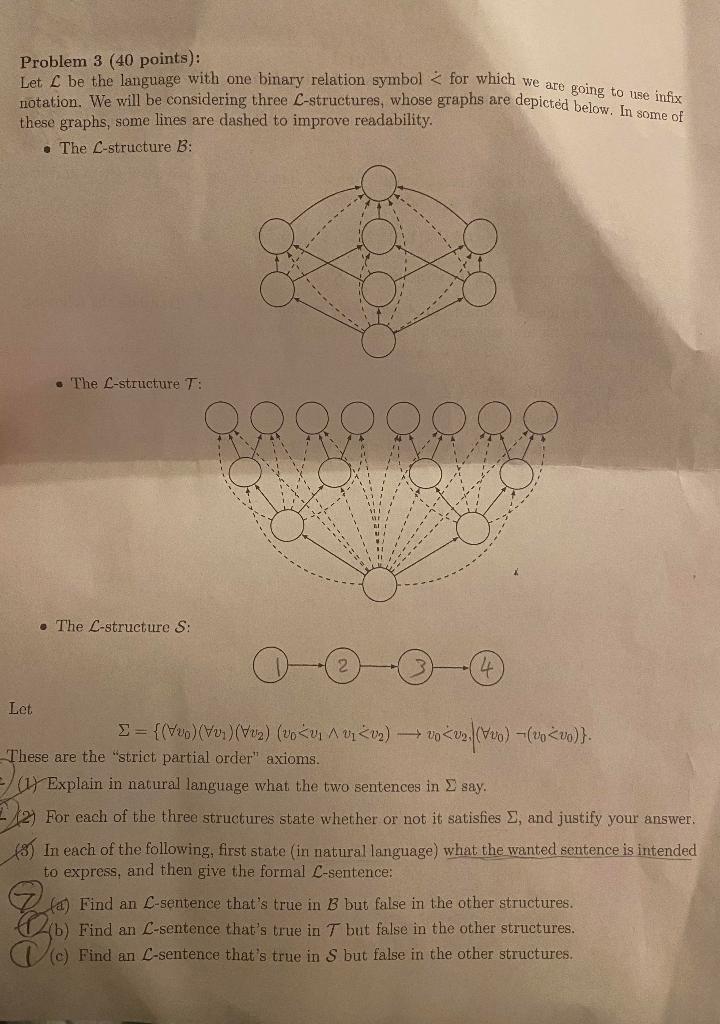 Solved Problem 3 (40 points): Let L be the language with one | Chegg.com Solved Problem 3 (40 points): Let L be the language with one | Chegg.com