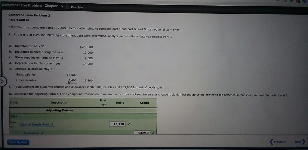 Solved Comprehensive Problem-Chapter FivCalculator | Chegg.com Solved Comprehensive Problem-Chapter FivCalculator | Chegg.com