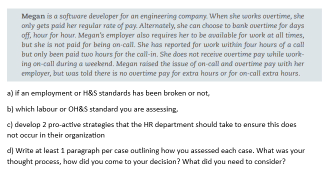 Solved Megan is a software developer for an engineering | Chegg.com