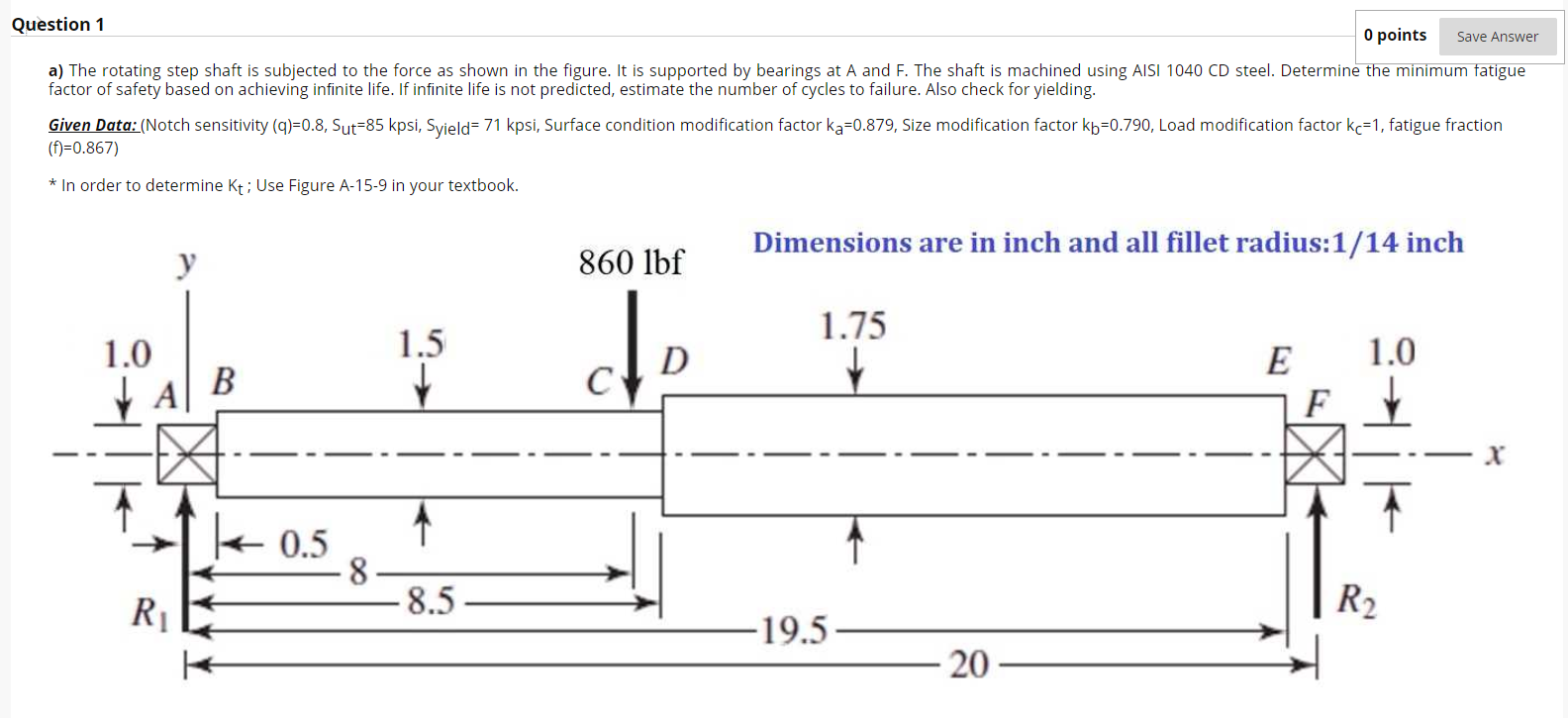Solved Question 1 O points Save Answer a) The rotating step | Chegg.com