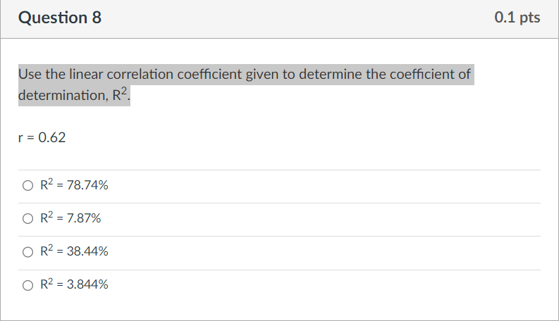 Solved Use the linear correlation coefficient given to | Chegg.com