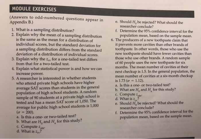 Solved MODULE EXERCISES (Answers to odd-numbered questions | Chegg.com