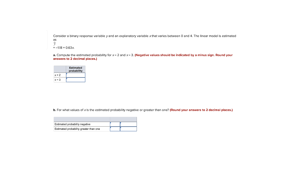 Solved Consider a binary response variable y and an | Chegg.com