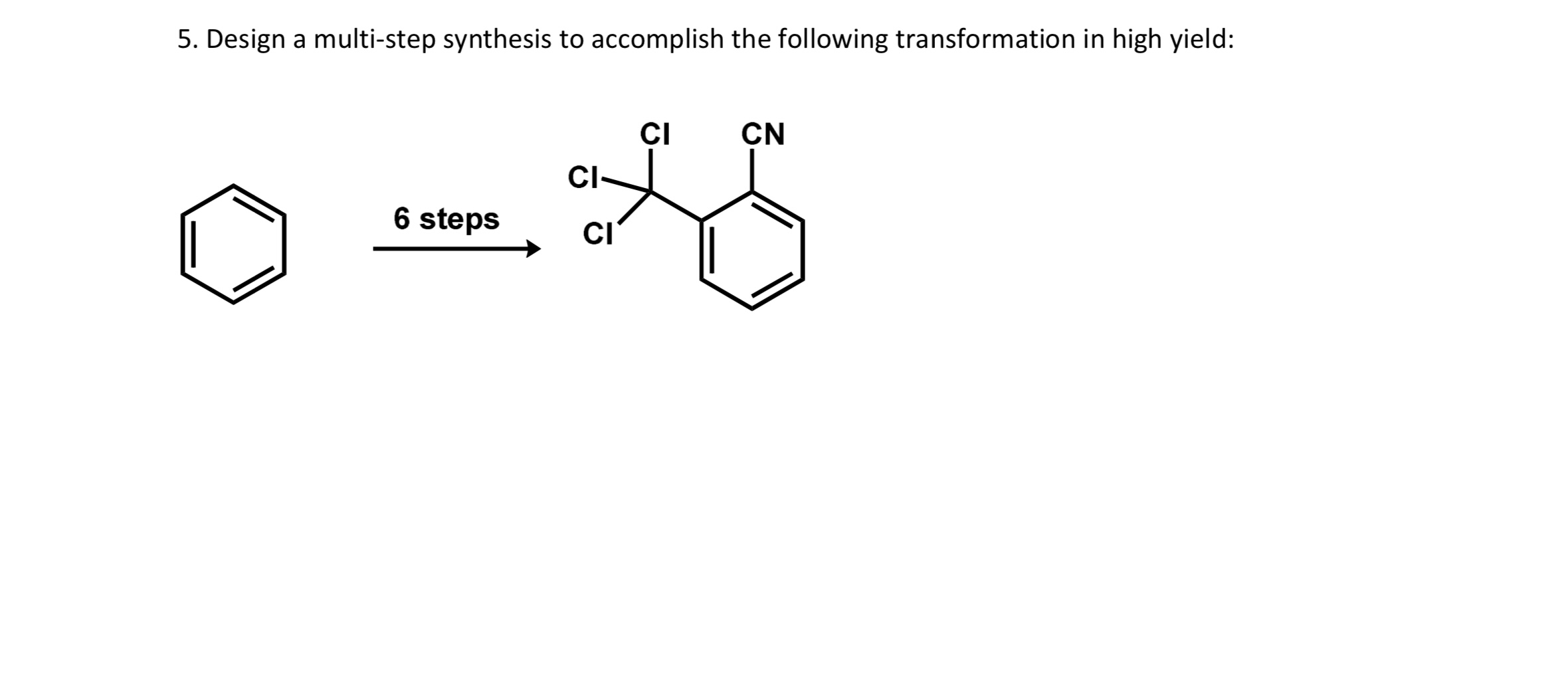 Solved Design a multi-step synthesis to accomplish the | Chegg.com