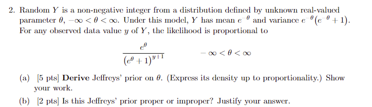 2. Random Y is a non-negative integer from a | Chegg.com