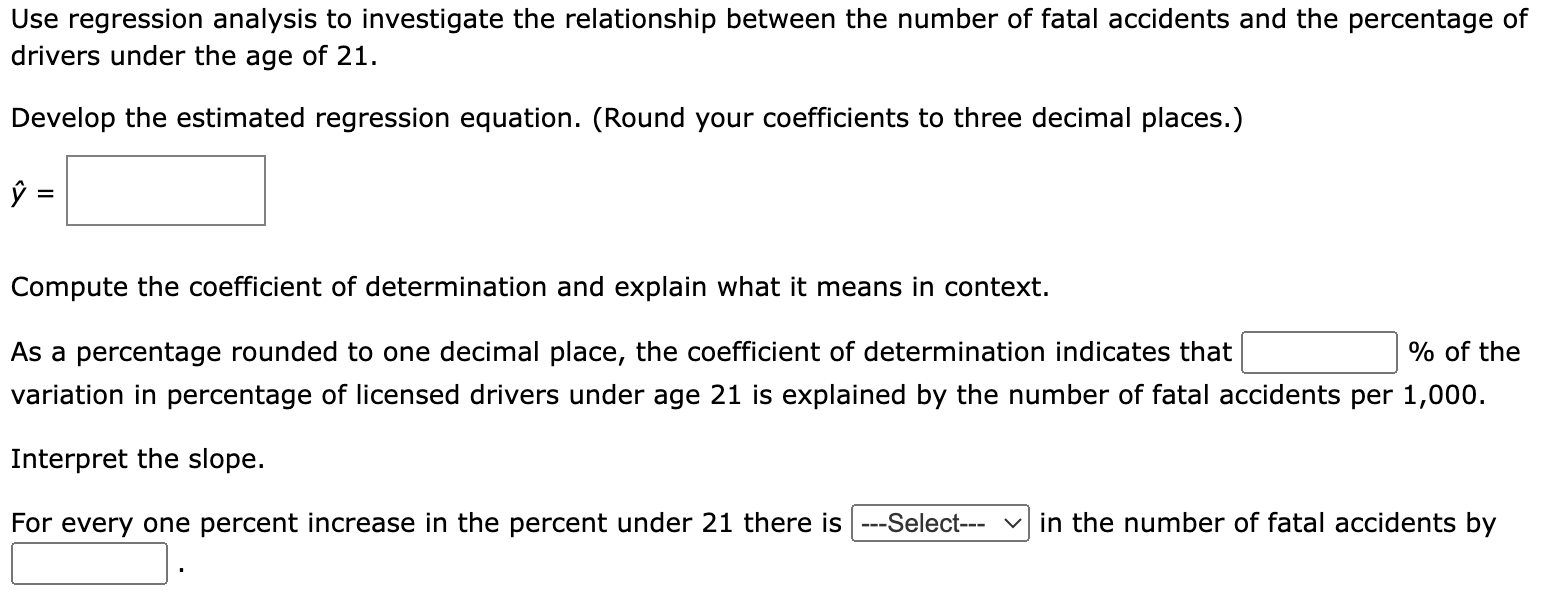 Solved Use regression analysis to investigate the | Chegg.com