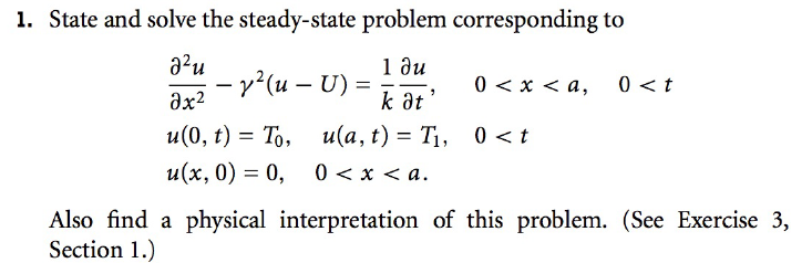 Solved 1. State and solve the steady-state problem | Chegg.com