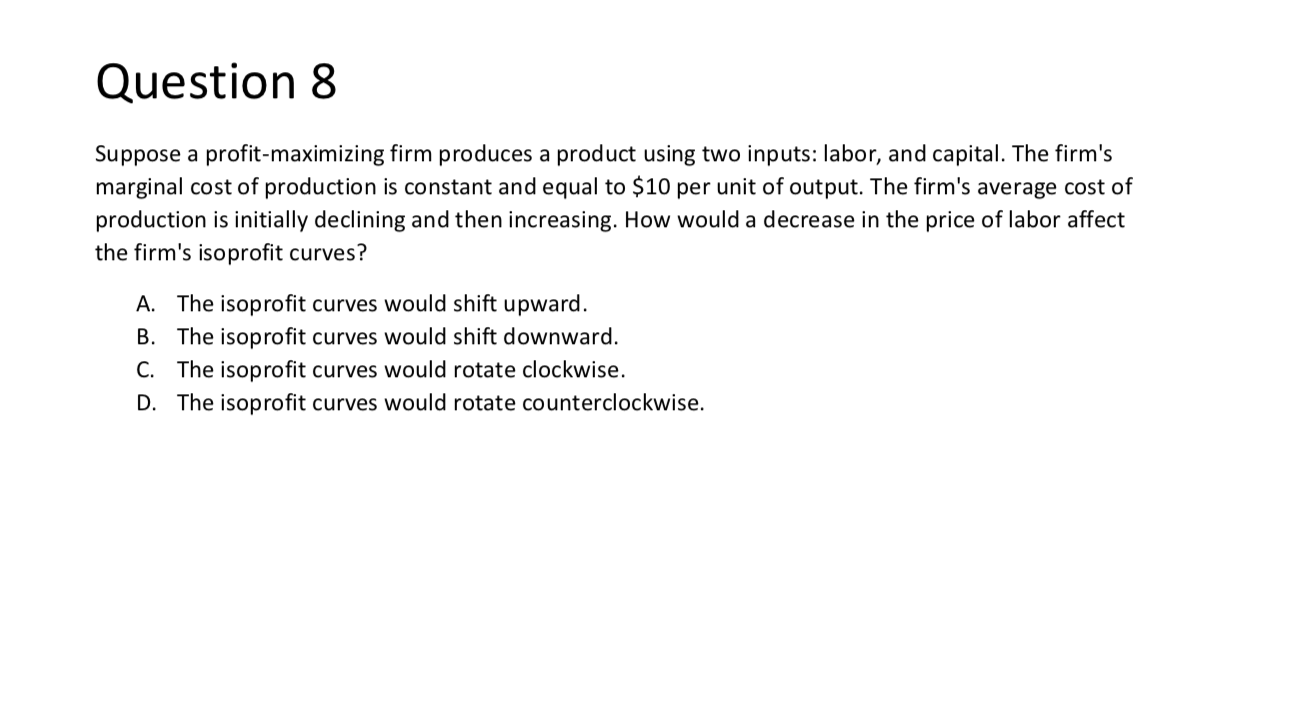 Solved Suppose a profit-maximizing firm produces a product | Chegg.com
