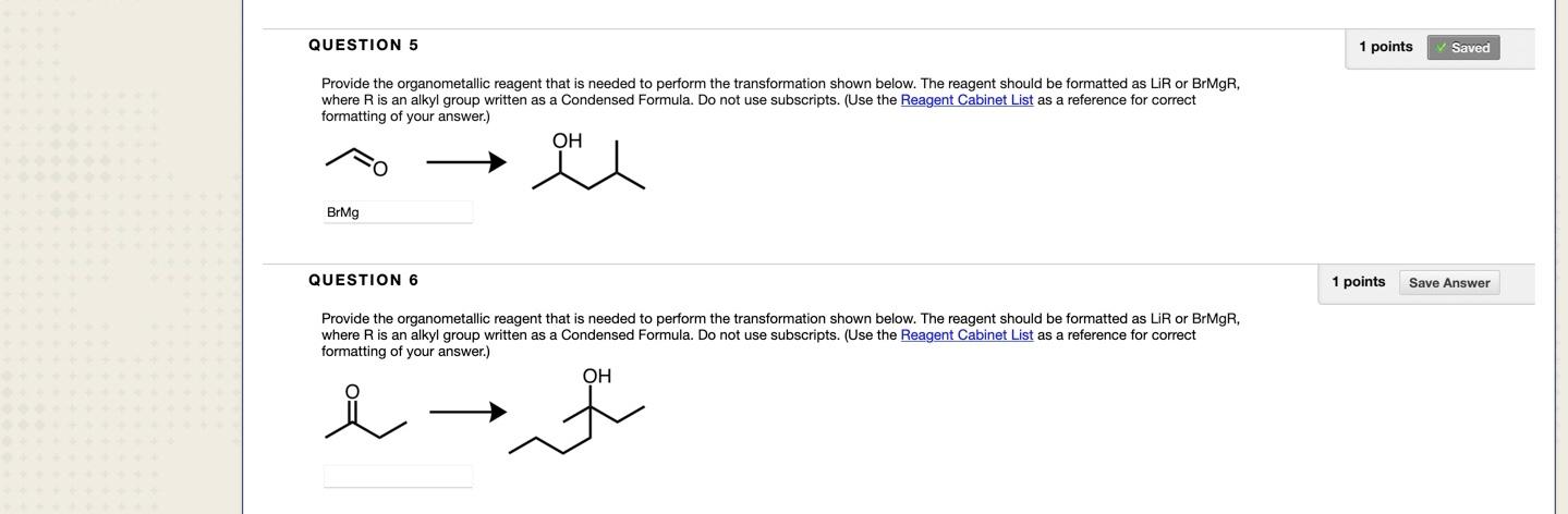 Solved I previously wrote MgBr and BrMg as the answers but | Chegg.com