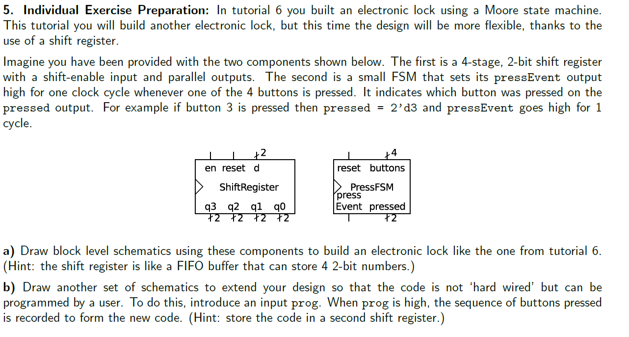 5. Individual Exercise Preparation: In tutorial 6 you | Chegg.com