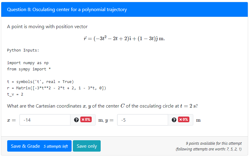 Solved Question 8: Osculating center for a polynomial | Chegg.com