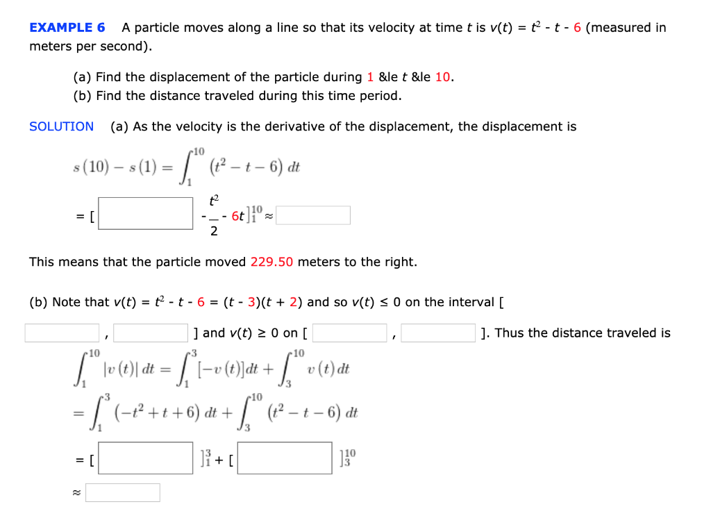 Solved EXAMPLE 6 A particle moves along a line so that its | Chegg.com