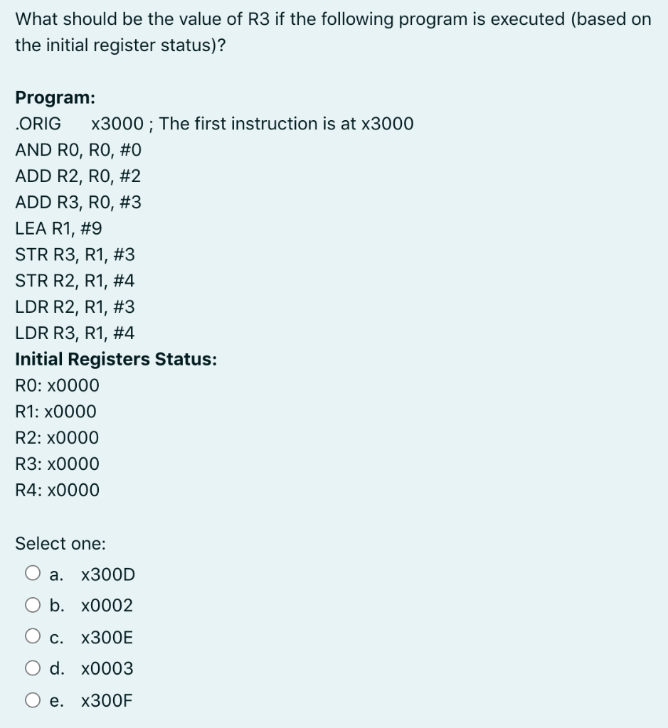 Solved What is the machine code of the instruction "LDR R2, | Chegg.com