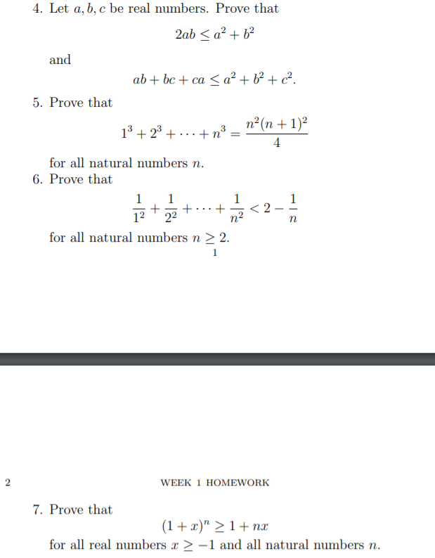 Solved 4. Let a,b,c be real numbers. Prove that 2ab 2. 1 3 | Chegg.com
