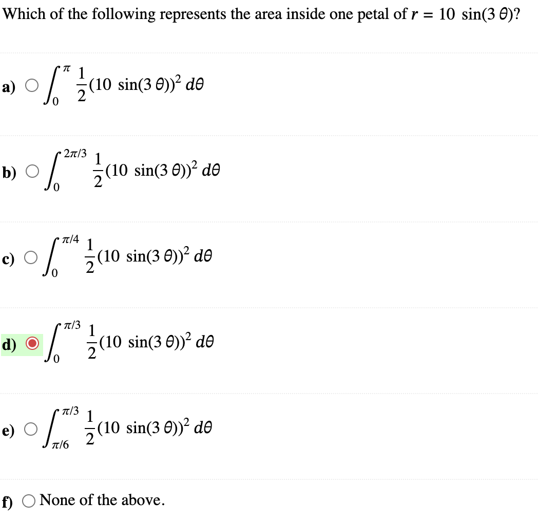 Solved Set up the integral that calculates the area of the | Chegg.com