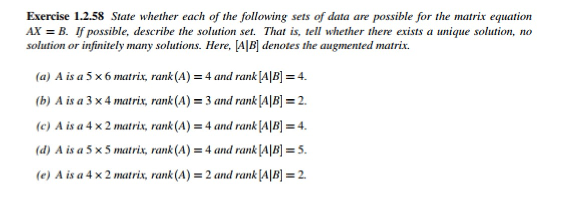 Solved Exercise 1.2.42 Suppose a system of linear equations | Chegg.com