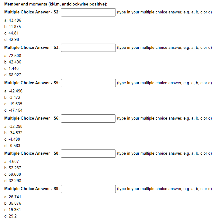 Solved all members. a=3 m,b=5 m,c=2 m,d=2 m, and e=7 m. | Chegg.com
