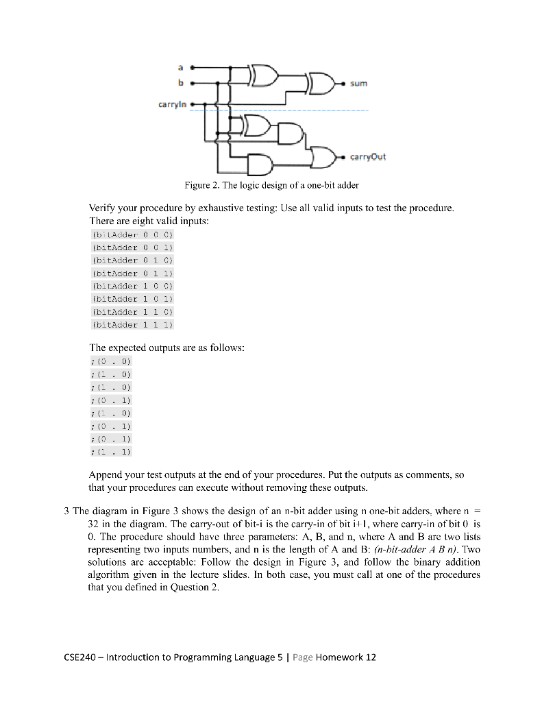 Programming Exercise (50 points) Logic gates and | Chegg.com