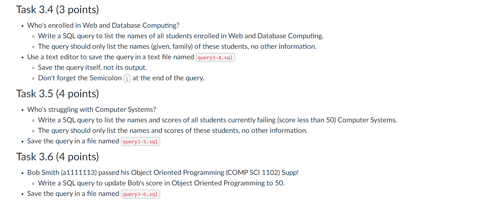 Solved Task 3.4 (3 points) . Who's enrolled in Web and | Chegg.com