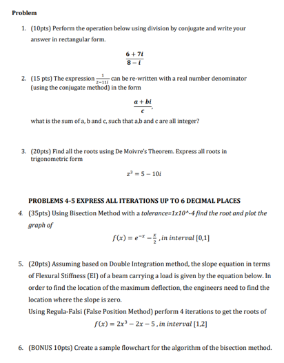 Solved Problem 1. (10pts) Perform the operation below using | Chegg.com