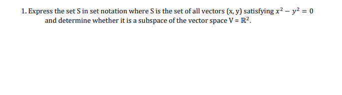 Solved 1. Express the set S in set notation where S is the | Chegg.com