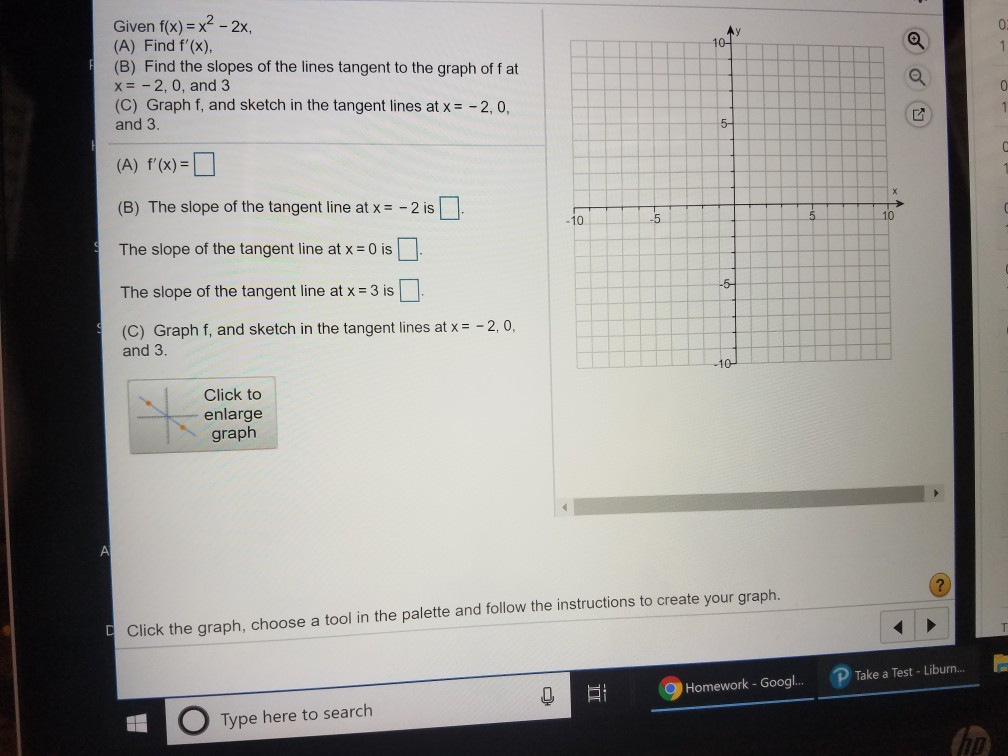 Solved Given fx)-x2-2X (A) Find f'(x), (B) Find the slopes | Chegg.com