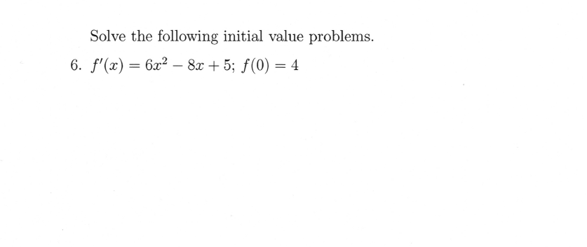 Solved Solve the following initial value problems. | Chegg.com