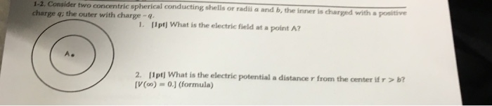 Solved Consider two concentric spherical conducting shells | Chegg.com