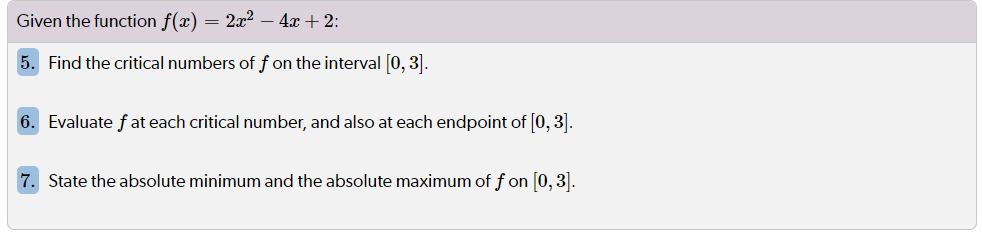 Solved Given the function f(x) = 2x2 - 4x +2: = 5. Find the | Chegg.com