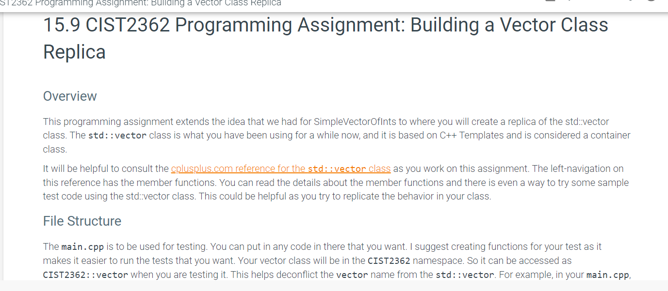 Solved 15.9 CIST2362 Programming Assignment: Building a | Chegg.com