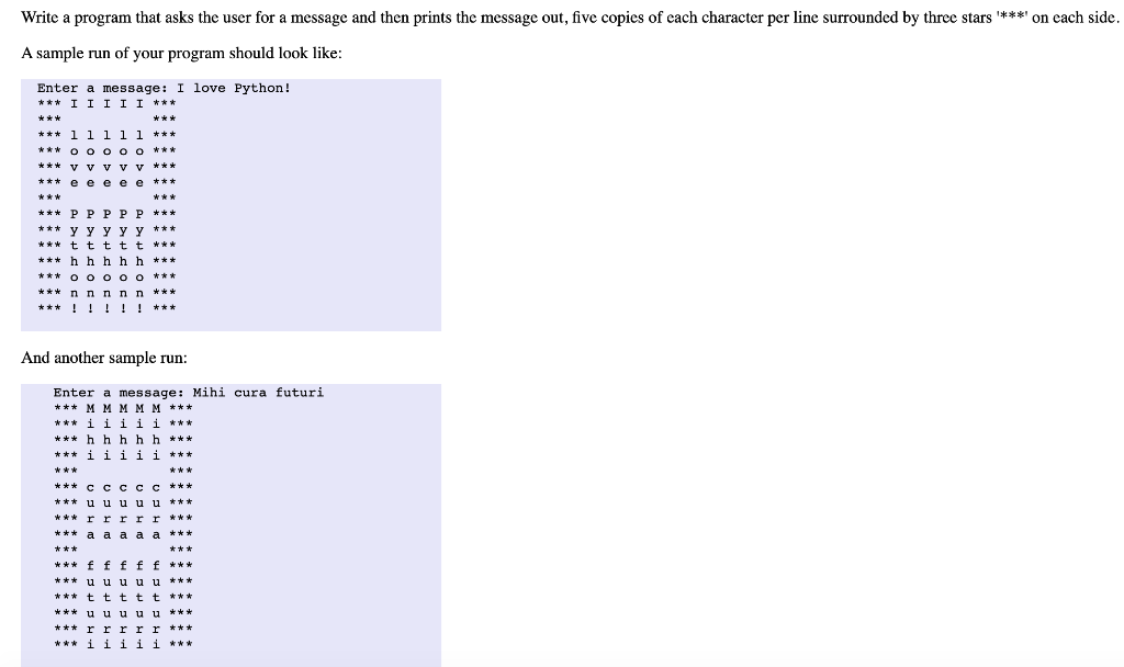 Solved My current code is: msg=input("Enter message: ") for | Chegg.com