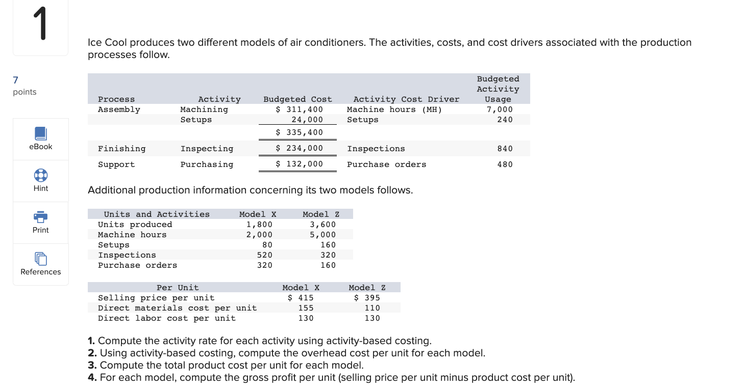 Solved There are four entires 1. Compute the activity rate | Chegg.com