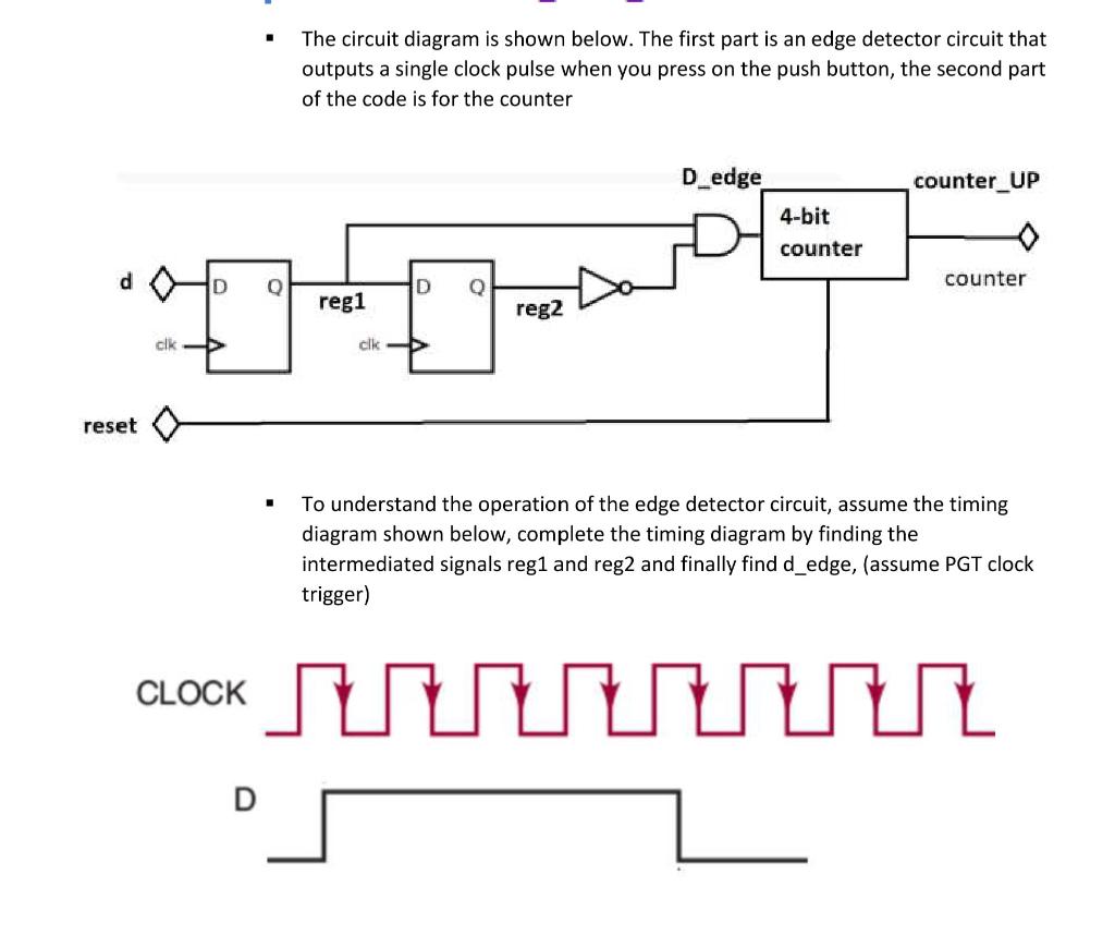 Solved Complete timing diagram for intermediate signals | Chegg.com
