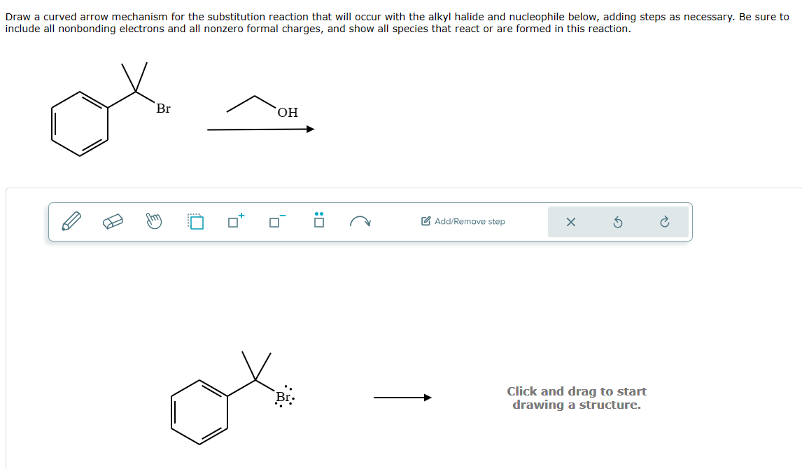 Solved Draw a curved arrow mechanism for the substitution | Chegg.com