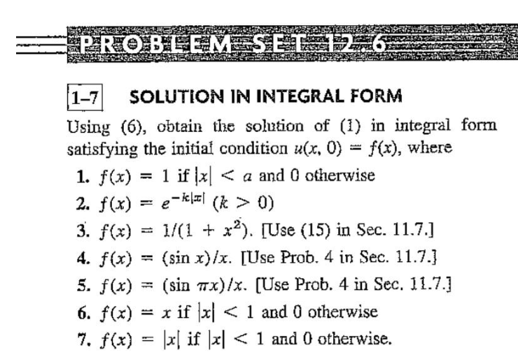 Solved 1-7 SOLUTION IN INTEGRAL FORM Using (6), obtain the | Chegg.com